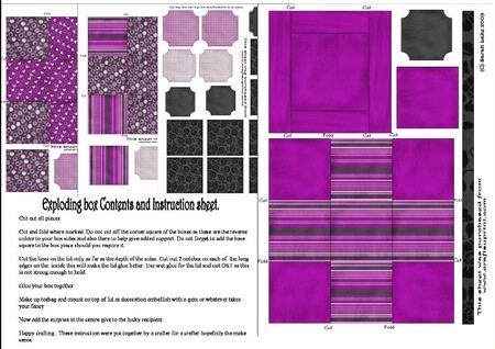 Exploding Box in Purple and Black - CUP10681_27 | Craftsuprint