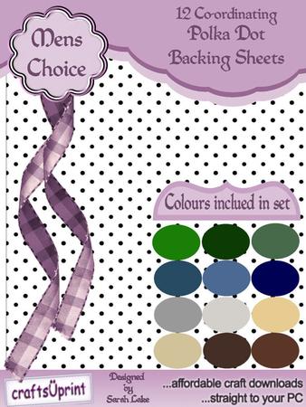 Polka Dot Backing Papers "mens" 2 - CUP157449_27 | Craftsuprint