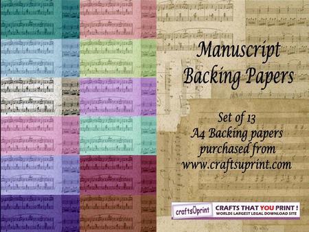 Manuscript Backing Sheets - CUP16085_27 | Craftsuprint