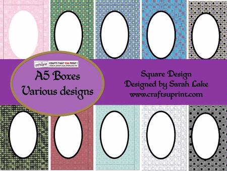 A5 Boxes Square Design - CUP36059_27 | Craftsuprint