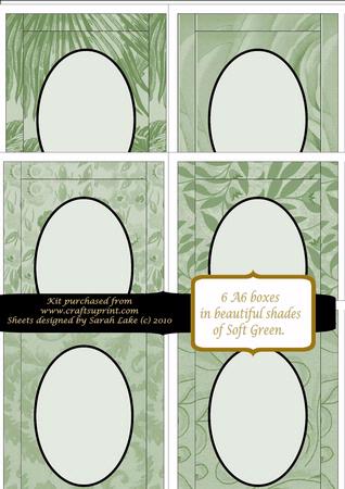 A6 Card Boxes in Green - CUP39308_27 | Craftsuprint