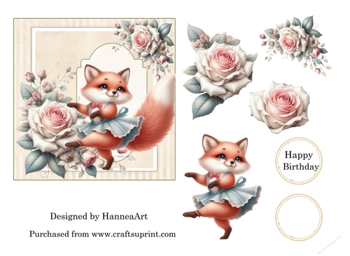 Cute fox step by step sheet - CUP1294097_73451 | Craftsuprint