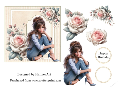Girl step by step sheet - CUP1294101_73451 | Craftsuprint