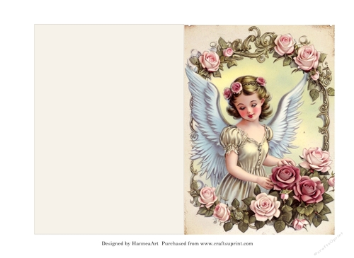 Beautiful angel card, quick card - CUP1294191_73451 | Craftsuprint