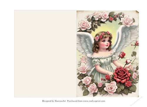Beautiful angel card, quick card - CUP1294192_73451 | Craftsuprint