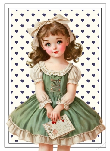 Cute girl A4 sheet - CUP1294204_73451 | Craftsuprint