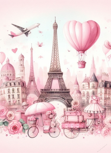 Paris A4 collage sheet, - CUP1294222_73451 | Craftsuprint