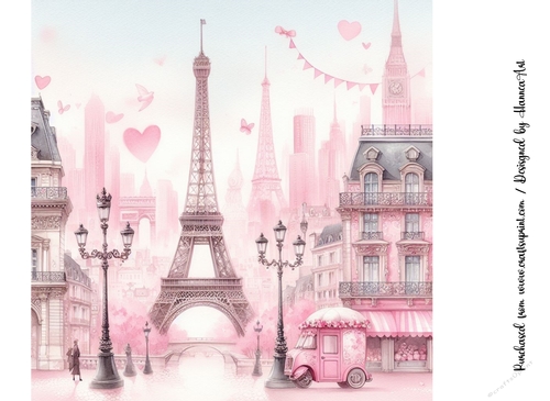 Paris background - CUP1294228_73451 | Craftsuprint
