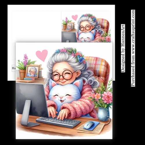 Grandma background, card front PU/CU/CU4CU - CUP1295215_73451 ...