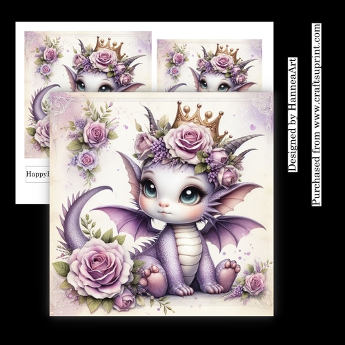 Cute baby dragon background, card front PU/CU/CU4CU - CUP1295272_73451 ...