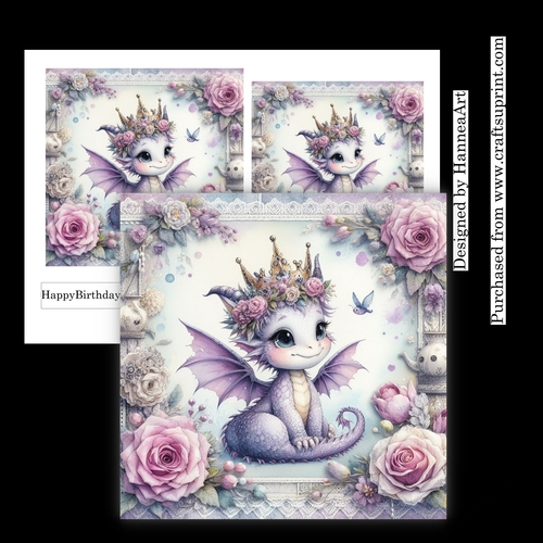 Cute baby dragon background, card front PU/CU/CU4CU - CUP1295274_73451 ...