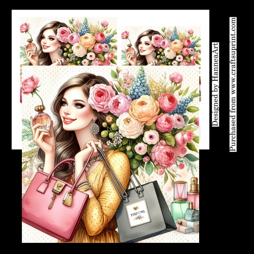 Woman background, card front PU/CU - CUP1295428_73451 | Craftsuprint