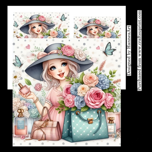 Woman background, card front PU/CU - CUP1295429_73451 | Craftsuprint