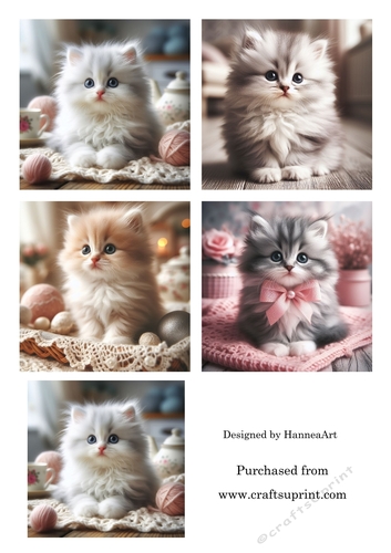 Cute cat collage sheet - CUP1295543_73451 | Craftsuprint