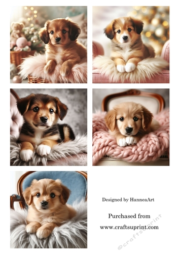 Cute dog collage sheet - CUP1295544_73451 | Craftsuprint