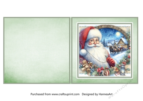 Santa quick cut and fold card - CUP1296354_73451 | Craftsuprint
