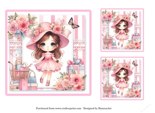 Cute girl topper - CUP1297606_73451 | Craftsuprint