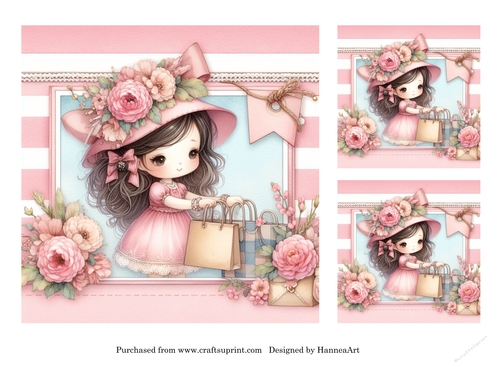 Cute girl topper - CUP1297609_73451 | Craftsuprint