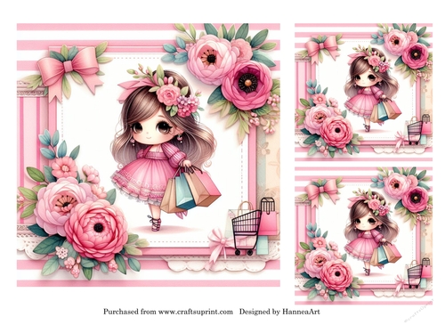 Cute girl topper - CUP1297610_73451 | Craftsuprint