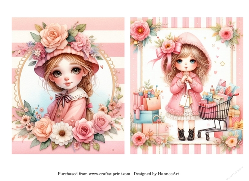 Cute girl topper - CUP1297613_73451 | Craftsuprint
