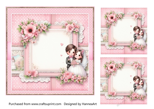 Wedding couple card topper - CUP1297629_73451 | Craftsuprint