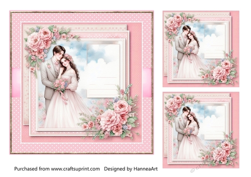 Wedding couple card topper - CUP1297630_73451 | Craftsuprint