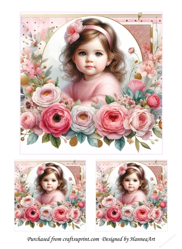 Cute girl topper - CUP1297870_73451 | Craftsuprint