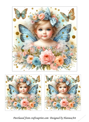 Cute girl topper - CUP1297953_73451 | Craftsuprint