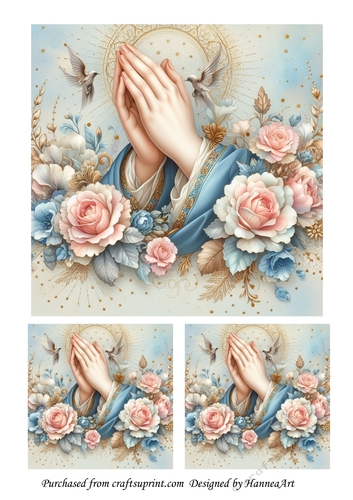 Praying hands topper - CUP1298120_73451 | Craftsuprint