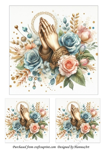 Praying hands topper - CUP1298121_73451 | Craftsuprint