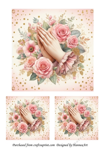 Praying hands topper - CUP1298124_73451 | Craftsuprint