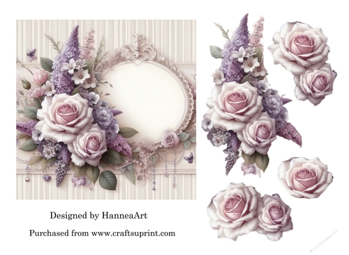 Floral card topper - CUP1298826_73451 | Craftsuprint