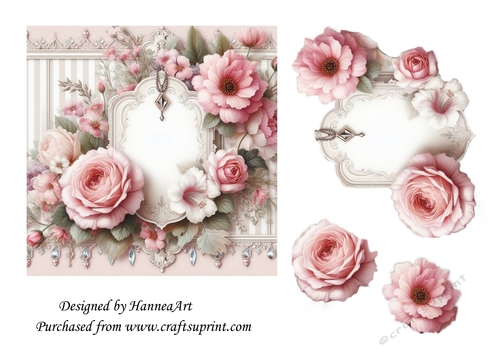 Floral card topper - CUP1298831_73451 | Craftsuprint