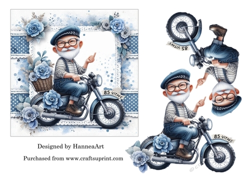 Man card topper, step by step, quick card - CUP1298866_73451 | Craftsuprint