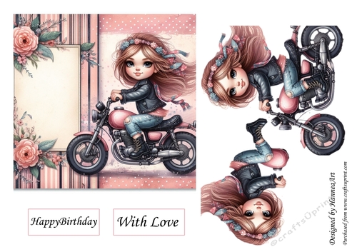 Girl card topper - CUP1299054_73451 | Craftsuprint