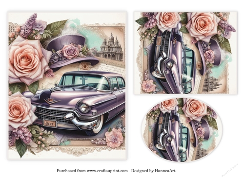 Vintage car toppers - CUP1299845_73451 | Craftsuprint