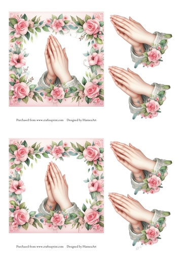 Praying hands topper - CUP1300299_73451 | Craftsuprint