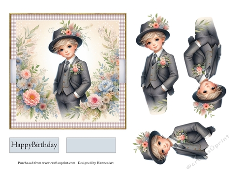 Teenager boy topper - CUP1300386_73451 | Craftsuprint