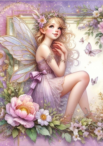 A4 fairy background - CUP1300410_73451 | Craftsuprint