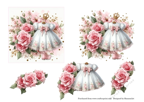 Girl dress step by step - CUP1300485_73451 | Craftsuprint