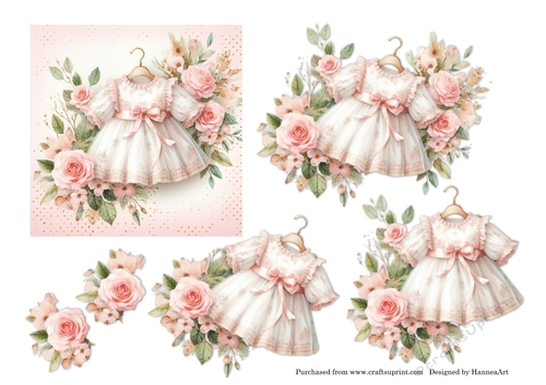 Girl dress step by step - CUP1300486_73451 | Craftsuprint