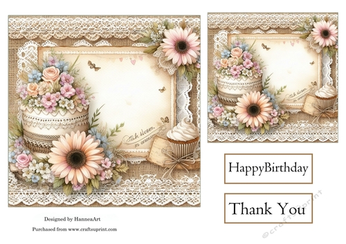 Cake card topper - CUP1301367_73451 | Craftsuprint