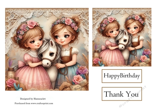 Girl card topper - CUP1301387_73451 | Craftsuprint
