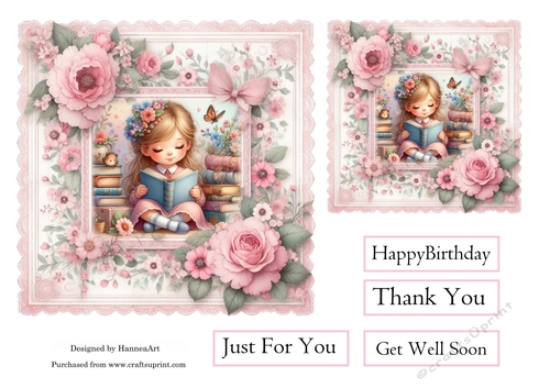 Girl card topper - CUP1301481_73451 | Craftsuprint