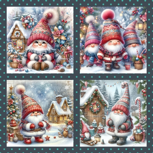 Winter gnome card fronts - CUP1303488_73451 | Craftsuprint
