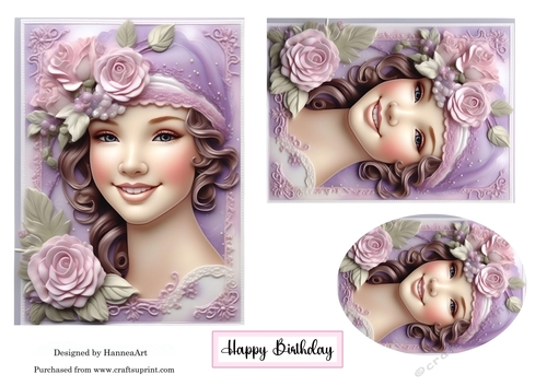 Girl card topper - CUP1304849_73451 | Craftsuprint
