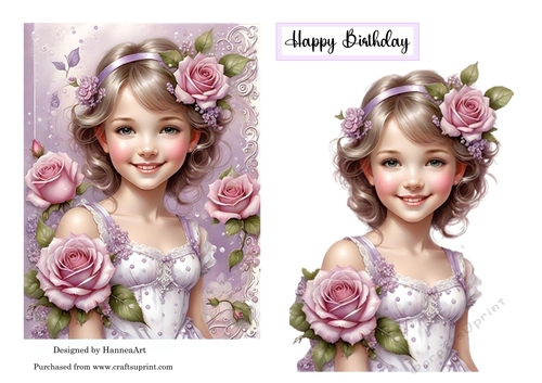 Girl card topper - CUP1304851_73451 | Craftsuprint