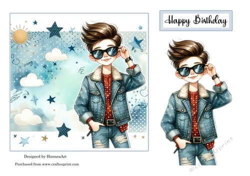 Birthday boy card topper - CUP1305259_73451 | Craftsuprint