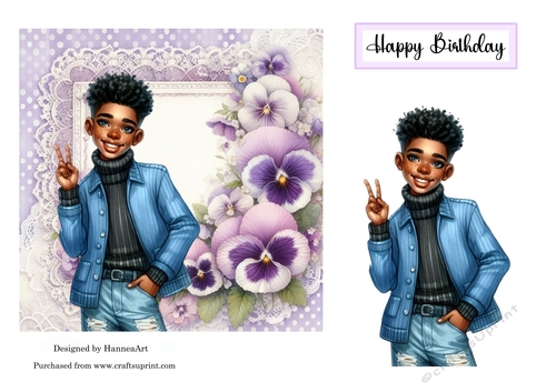 Birthday boy card topper - CUP1305280_73451 | Craftsuprint