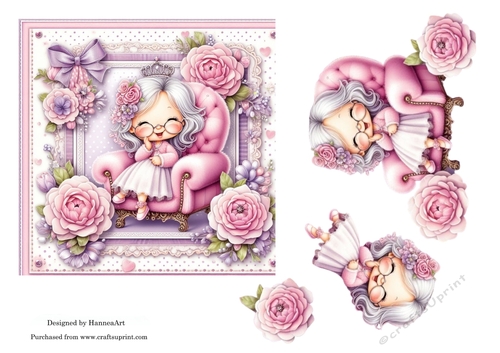 Female Card topper - CUP1305421_73451 | Craftsuprint